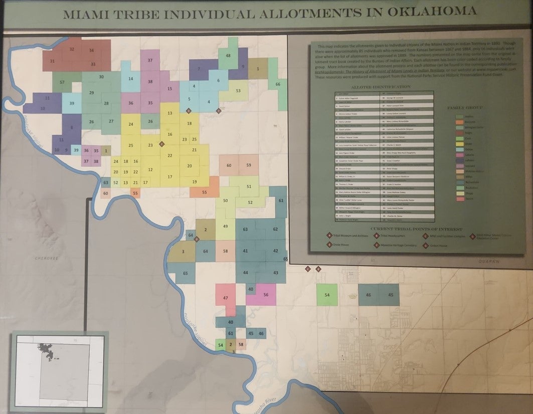 Allotment Map of Indian Territory | Miami Nation Gift Shop